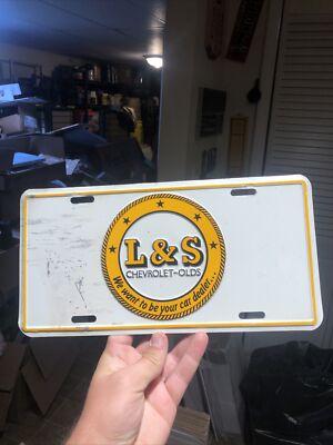 VTG 1980s L&S Chevrolet Dealer License Plate Chapmanville WV License ...