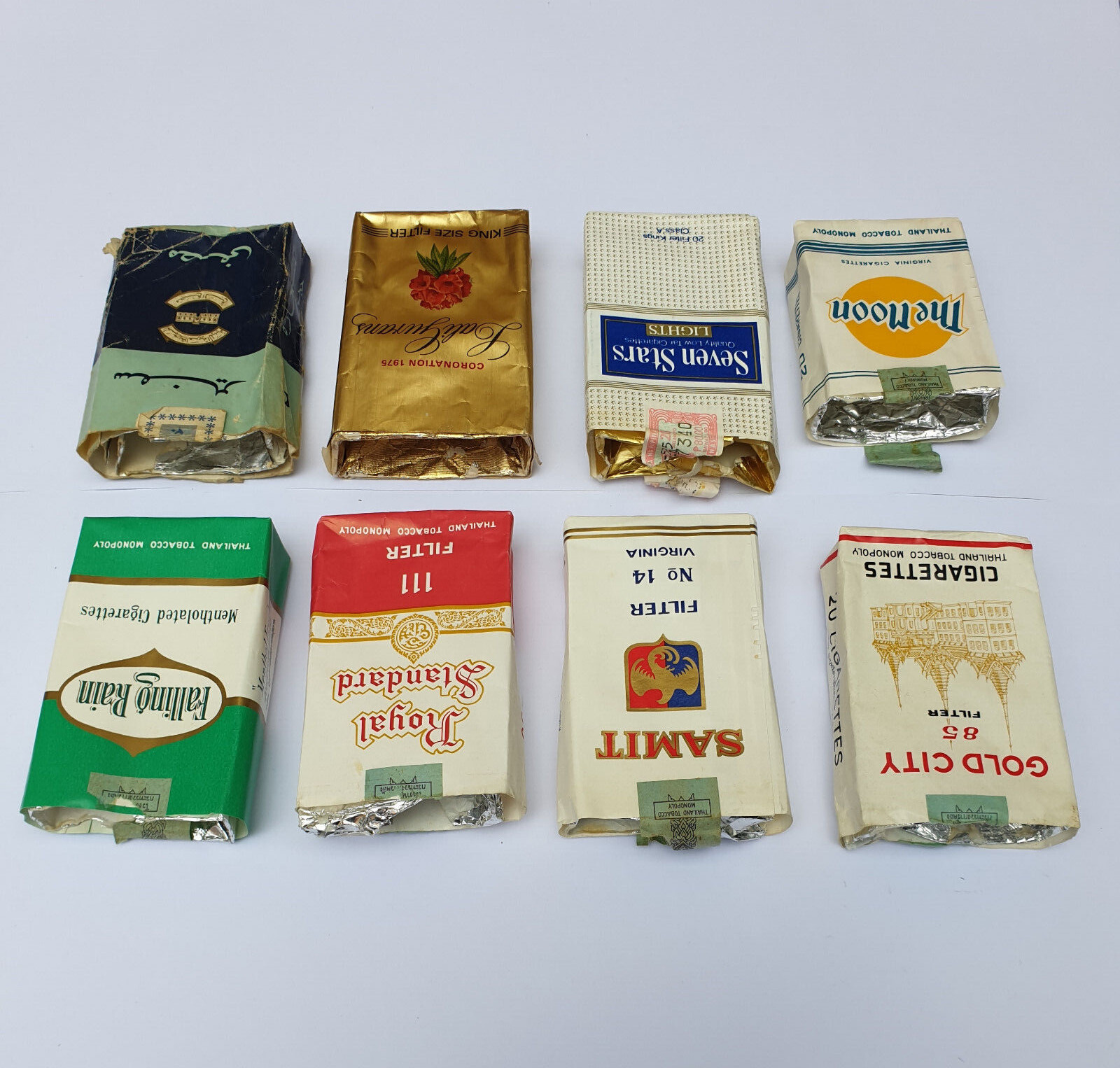 LOTTO I 8 RARI PACCHETTI SIGARETTE ESTERE MORBIDE SOFT VUOTI VINTAGE ...