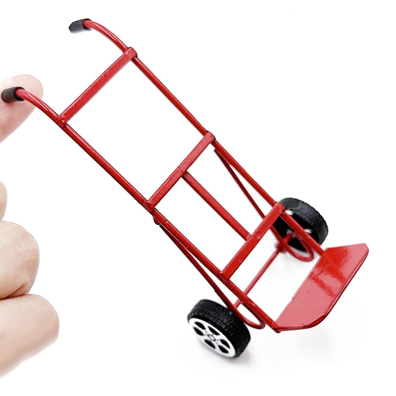 1Pc Dollhouse Miniature Cart Wrought Iron Trolley Mini Carts Furniture ...