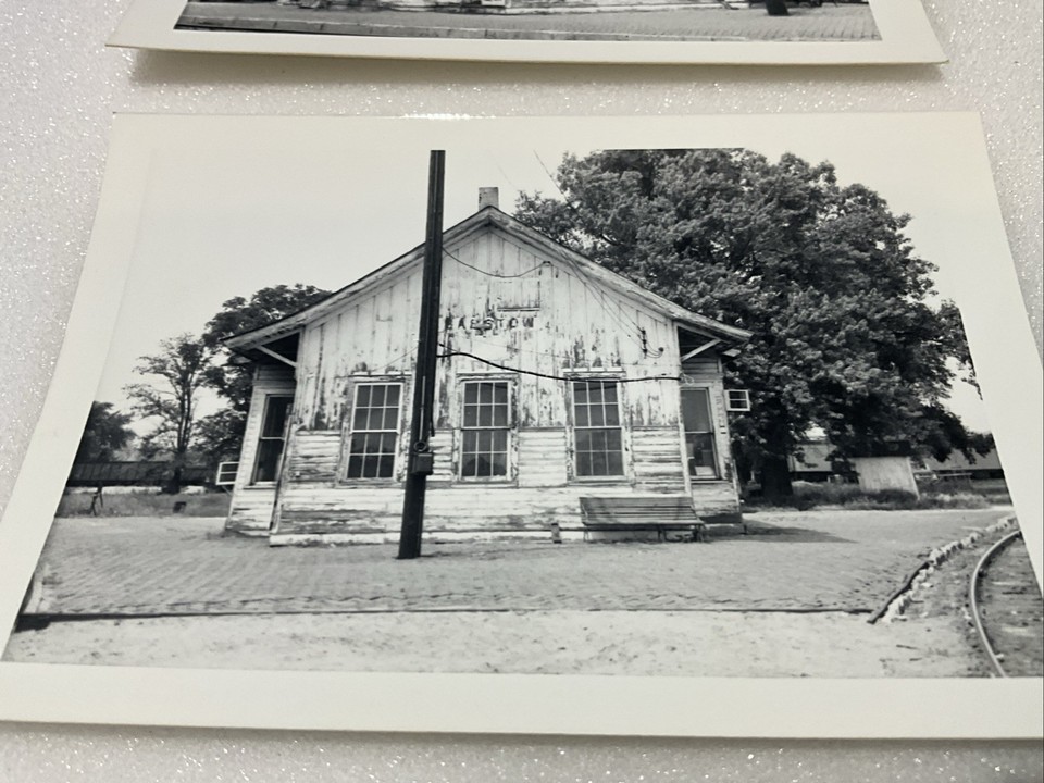 1960'S 2 photo old train Railway Depot house BARSTOW ILLINOIS 5x3.5 | eBay