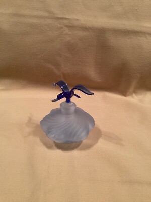 1980s Glass Blue Bird Perfume Bottle With Light Blue Frosted Glass | eBay