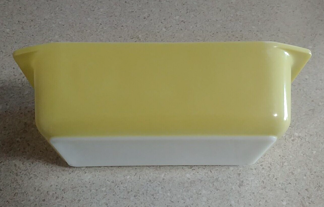 Vintage Pyrex 913 Loaf Cake Ovenware Pan 8½ x 4½ x 2½ Lemon Yellow ...