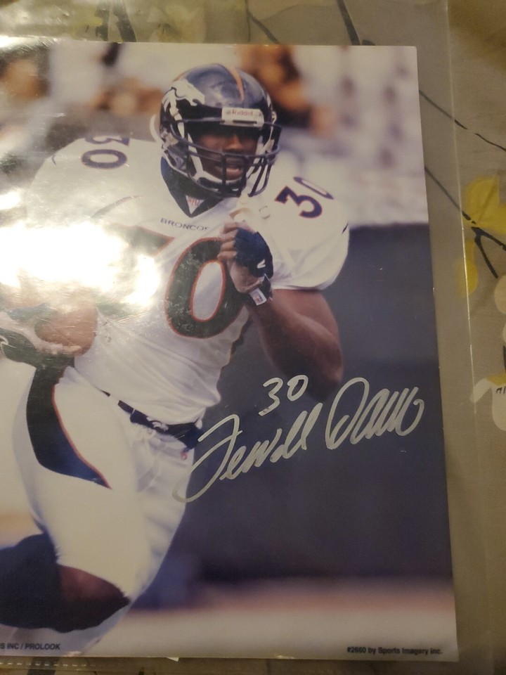 Denver Broncos Hall Of Fame Terrell Davis #30 NFL Autograph 8x10 Photo ...