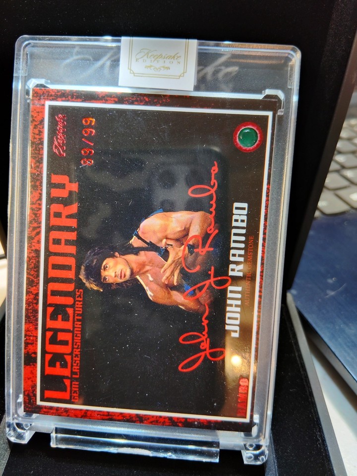 JOHN RAMBO KEEPSAKE RAMBO LEGENDARY GEMSTONE LASER SIGNATURES SP #/99 ...
