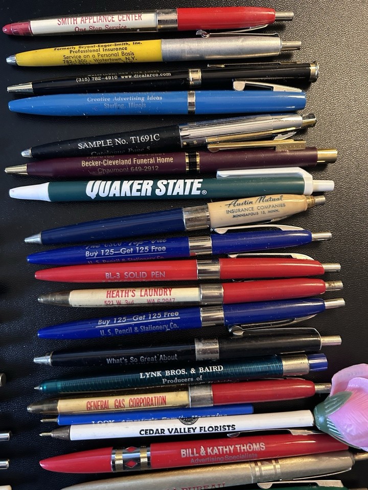 PEN LOT (116 pcs) Advertising Ballpoint Pens & Manufacturer Samples | eBay