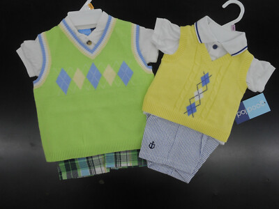 Infant Boys Good Lad $50 Assorted 3PC. Vest Shorts Sets Sizes 3-6 MTH ...