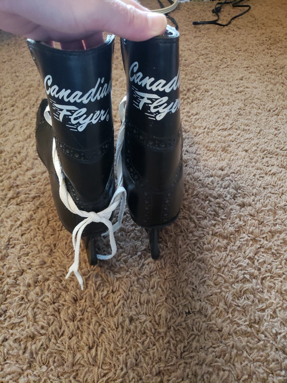 Vintage Canadian Flyer Ice Hockey Skates Black Size 12 Made USA ...
