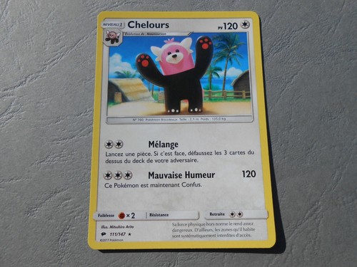 Carte Pokémon - SL3 - Ombres Ardentes 111/147 Chelours PV120 RARE - FR ...