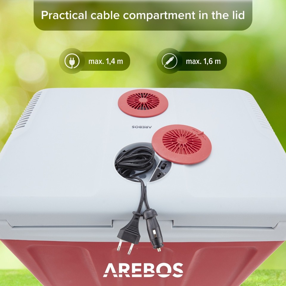 AREBOS cool box 40L car thermoelectric warming box 12V 230V ...