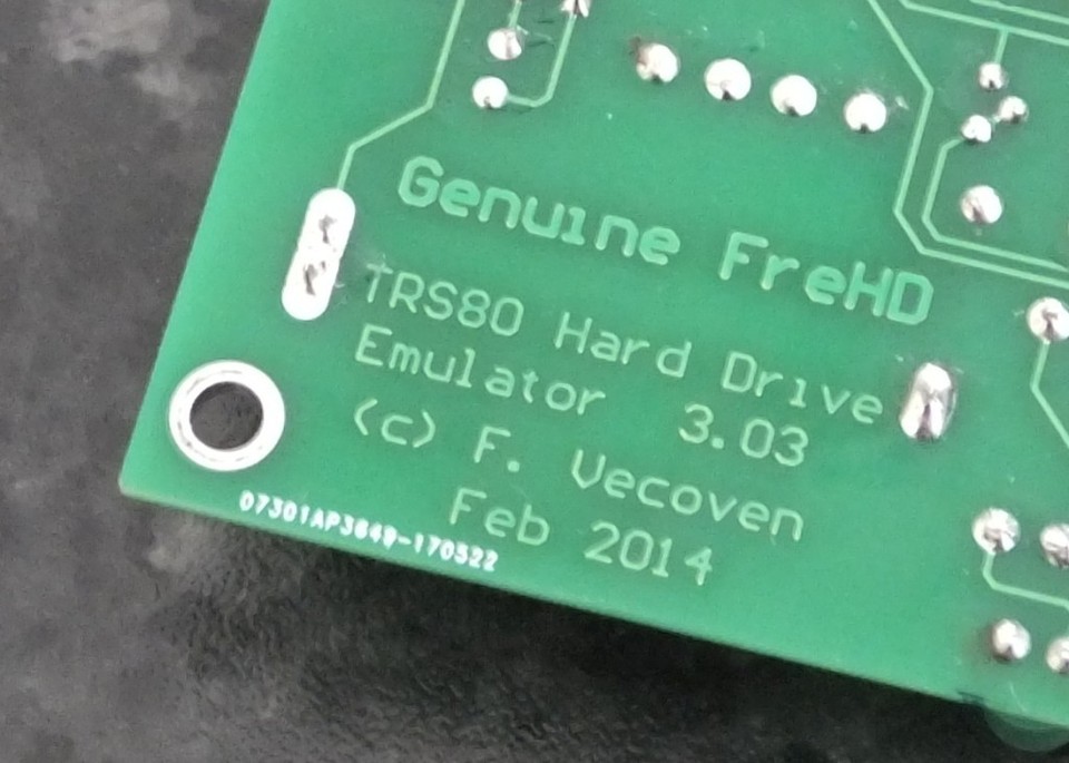 FreHD Hard Drive emulator for Tandy Radio Shack TRS-80 Model I 16K ...