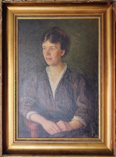 Henrik Bornemann (1865-1951): PORTRAIT OF A WOMAN, original oil, dated ...
