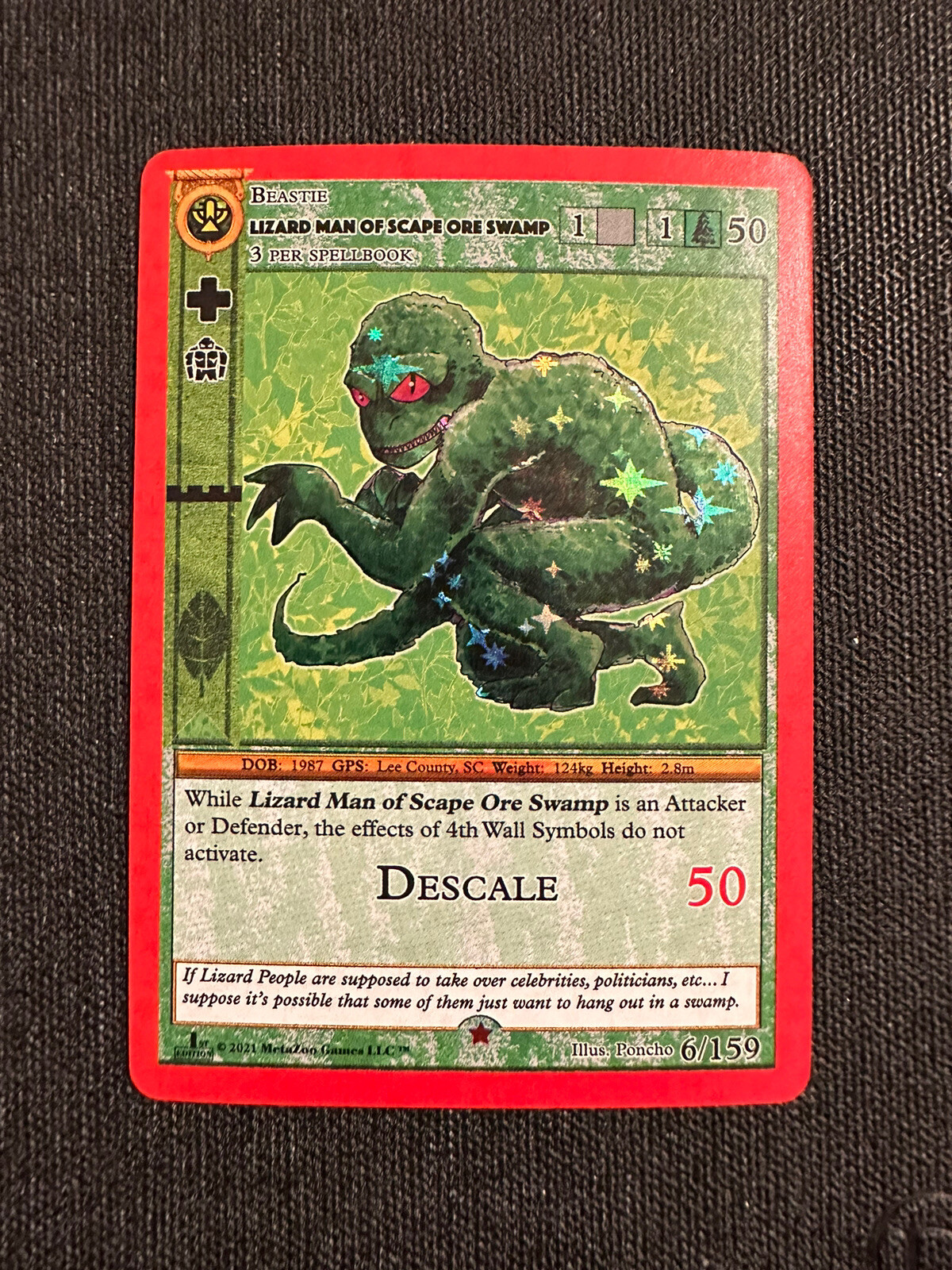 Metazoo 1st Edition Lizard Man of Scape Ore Swamp reverse holo | eBay