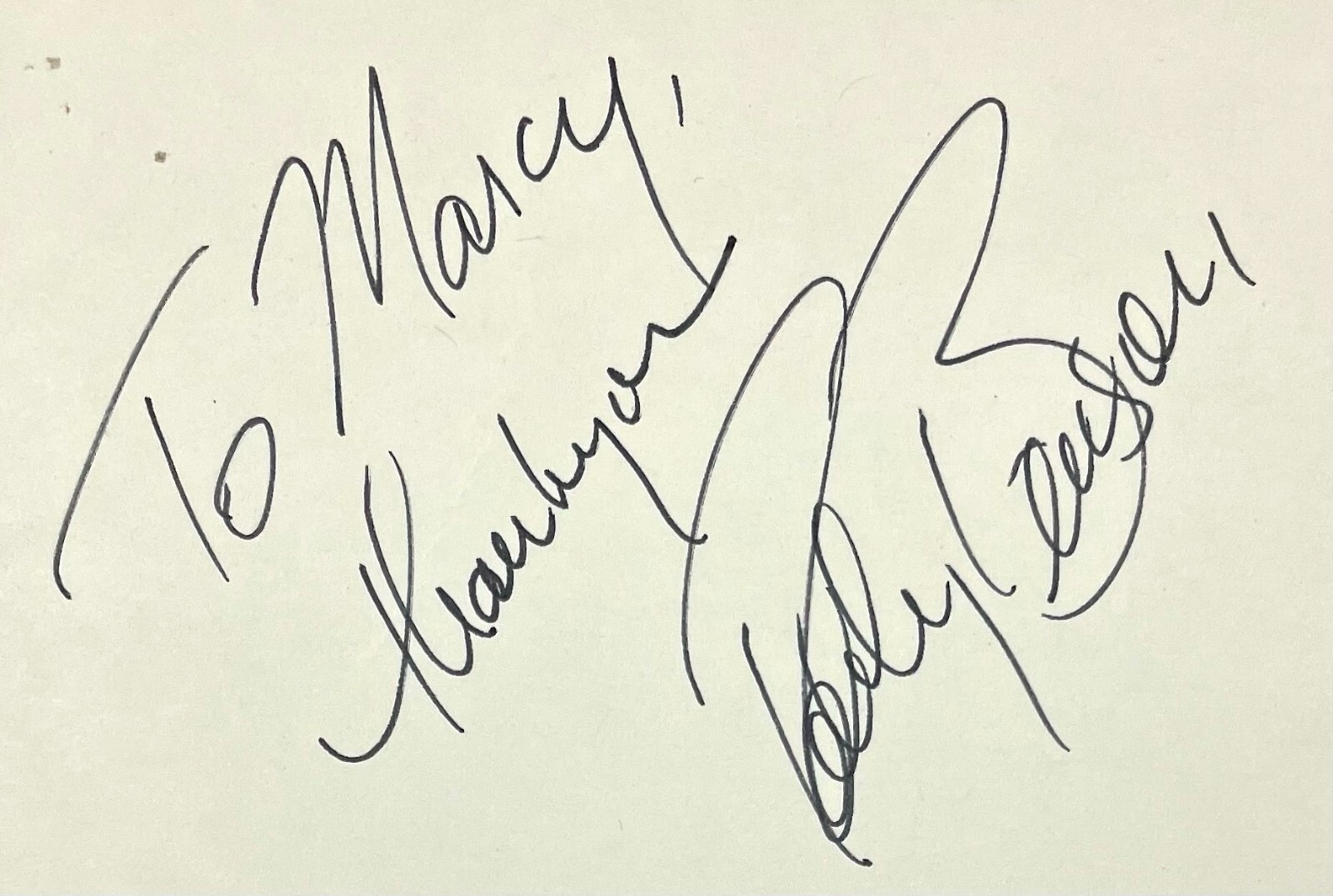 ROBBY BENSON Signed Autographed 3"x 5" INDEX CARD One on One JEREMY ICE ...