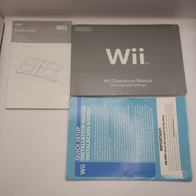 Nintendo Wii Operations Manuals & Setup Guide - Instruction Booklets ...