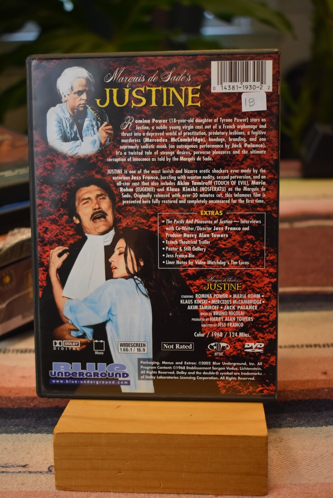 Marquis De Sade's Justine DVD 1968 Jess Franco Film Romina Power 2002 ...