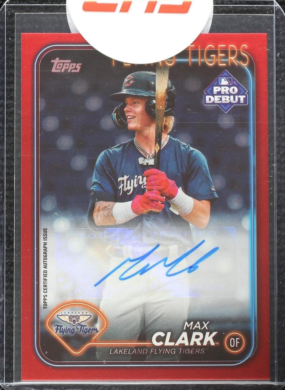 2024 Topps Pro Debut - Max Clark #PD-141 Red Foil Autographs /10 (AU ...