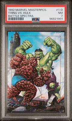 1992 Marvel Masterpieces Thing vs Hulk #1-D PSA 8 | eBay