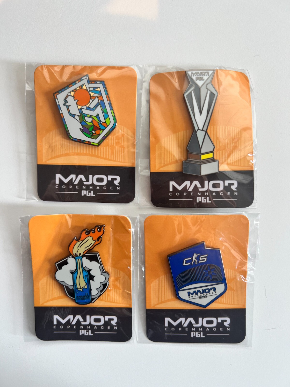 Copenhagen CS2 major attendance pins. - SEALED Sunday "THROPHY PIN" | eBay