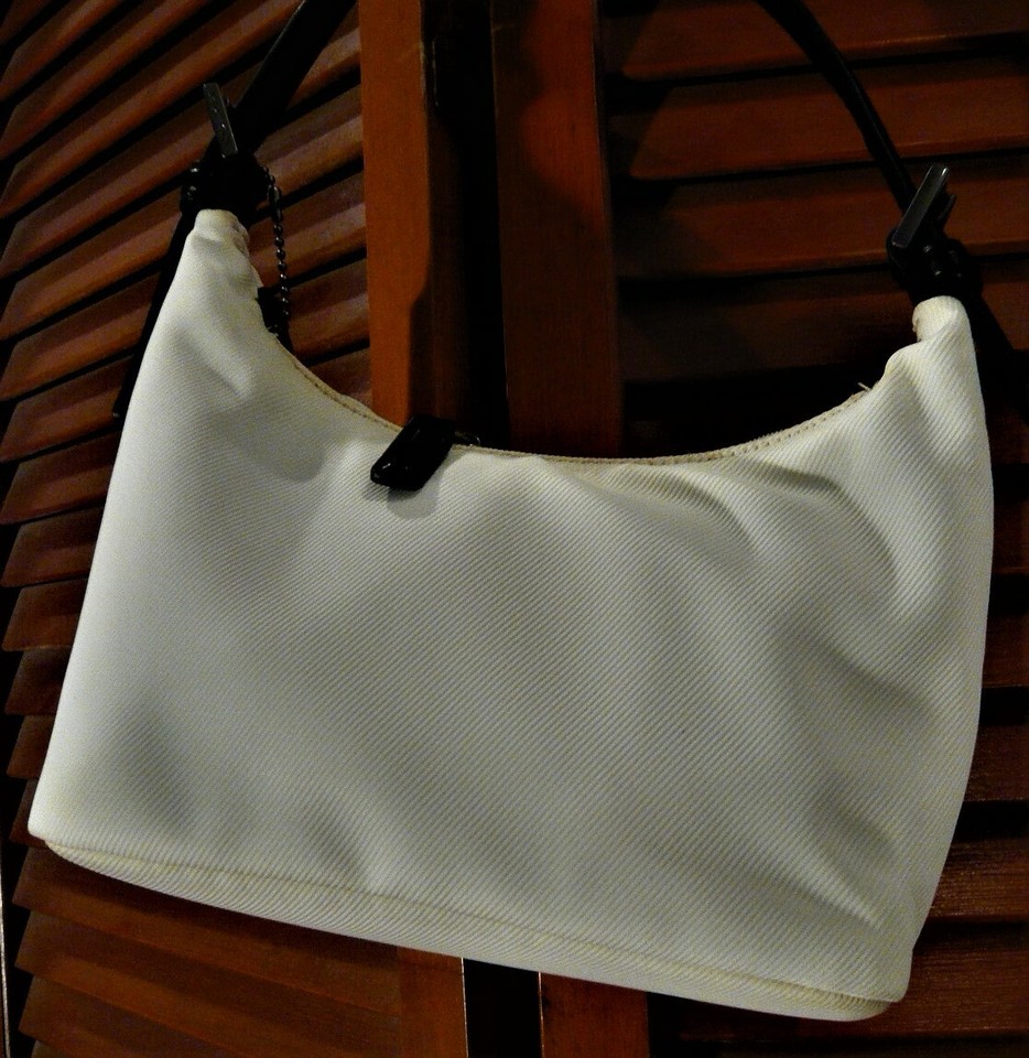 COACH Bag / purse .Genuine 7428 White Twill and Black. | eBay