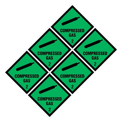 6x Compressed Gas Self Adhesive Sticker 100x100mm | eBay UK