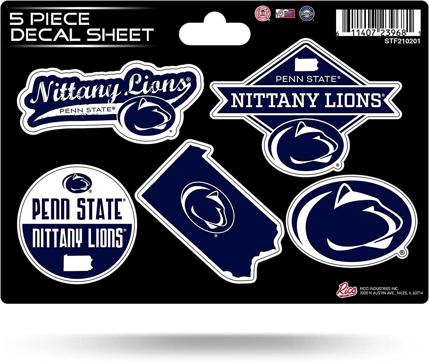 Penn State Nittany Lions 5 Piece Decal Sticker Sheet Laptop Phone ...
