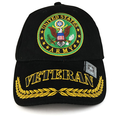 Officially Licensed US Army Veteran Emblem Embroidered Military Baseball Cap | eBay