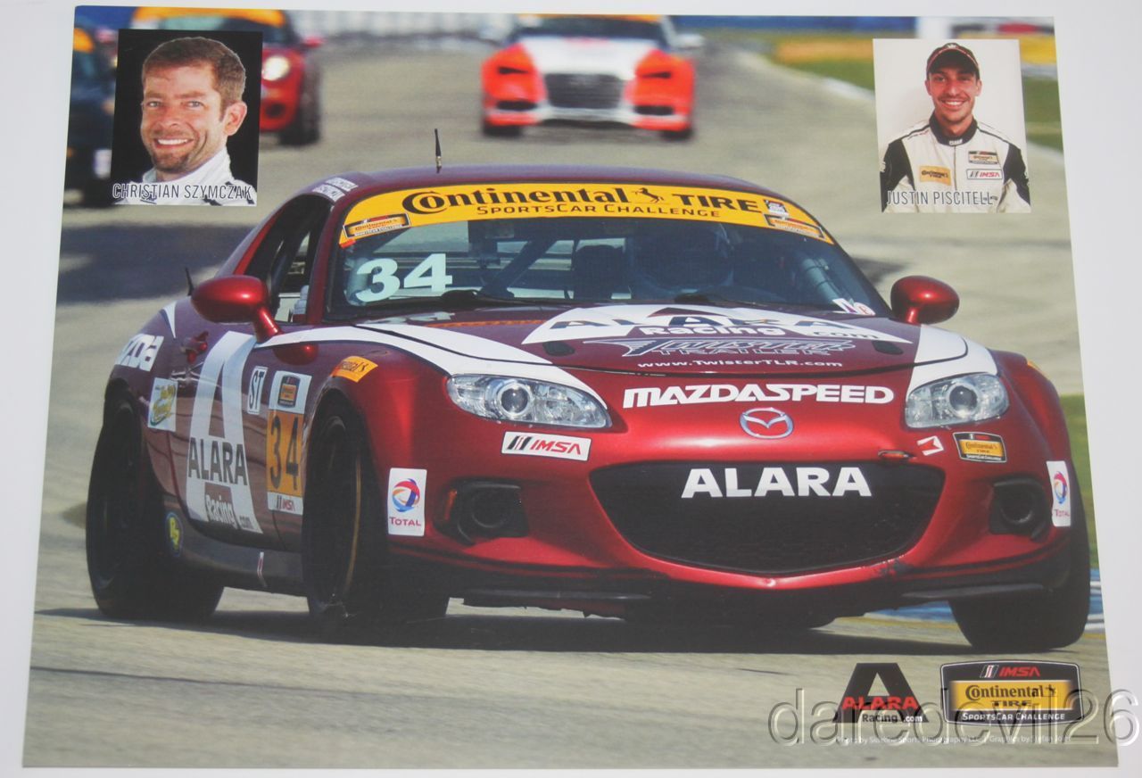 2016 Alara Racing Mazda MX-5 Miata ST IMSA CTSC postcard | eBay