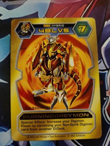 Digimon D-Tector Card BurningGreymon DT-70 Gold 1st Edition | eBay