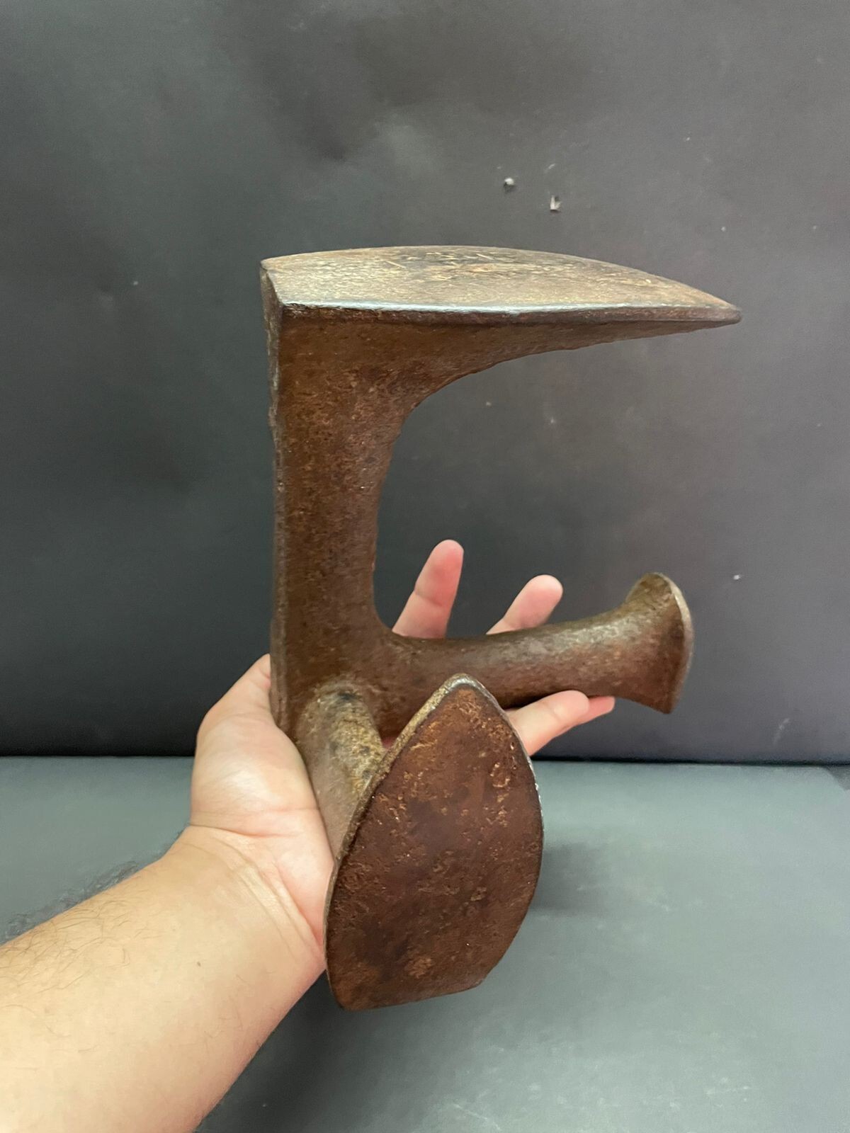 Old Cast Iron Three-Footed Cobblers Shoemaker Anvil Tool Shoe Shine ...