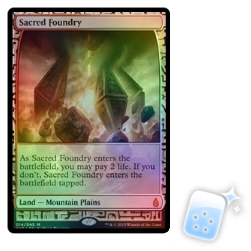 FOIL SACRED FOUNDRY Masterpiece Series: Zendikar Expeditions Magic MTG ...