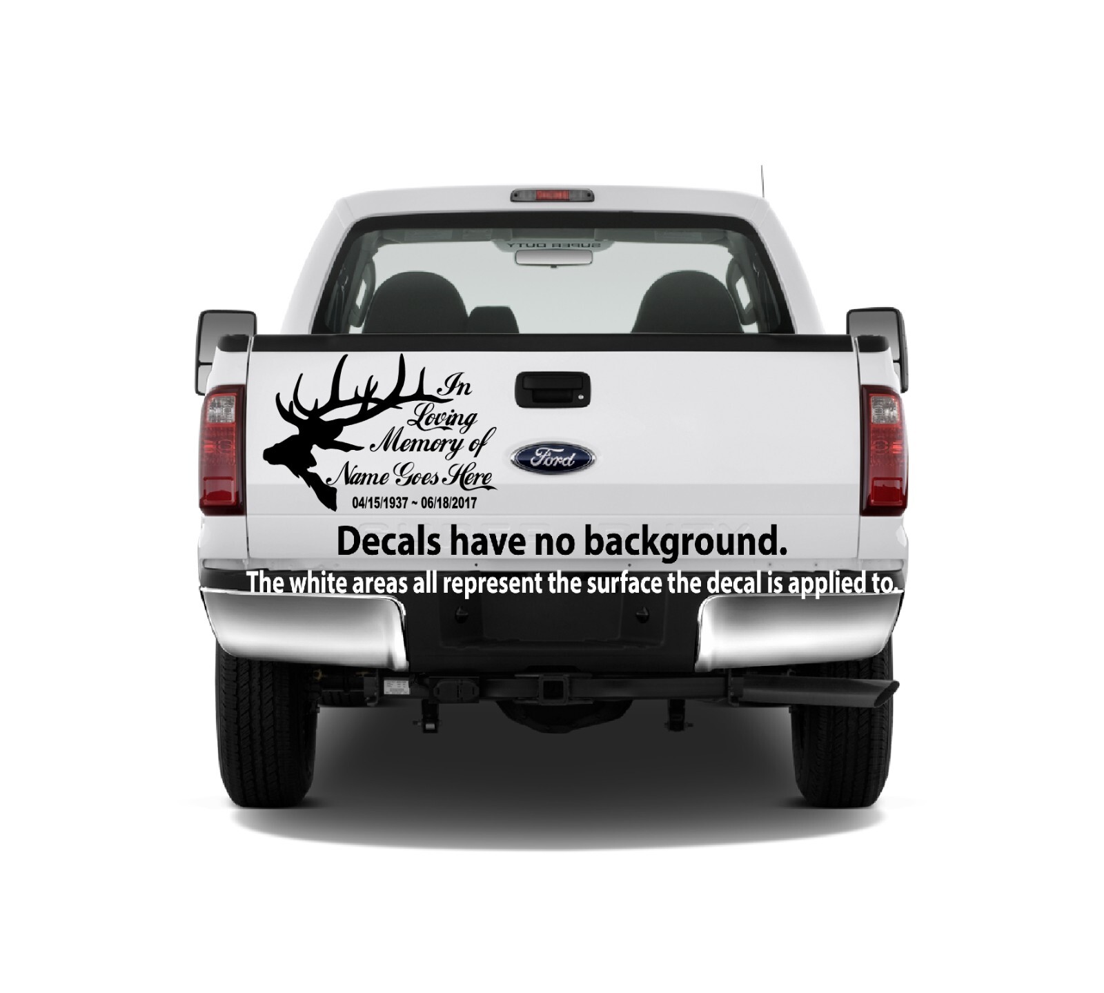 In Loving Memory Of - Hunter Elk Bear Sticker Decal Memorial ...