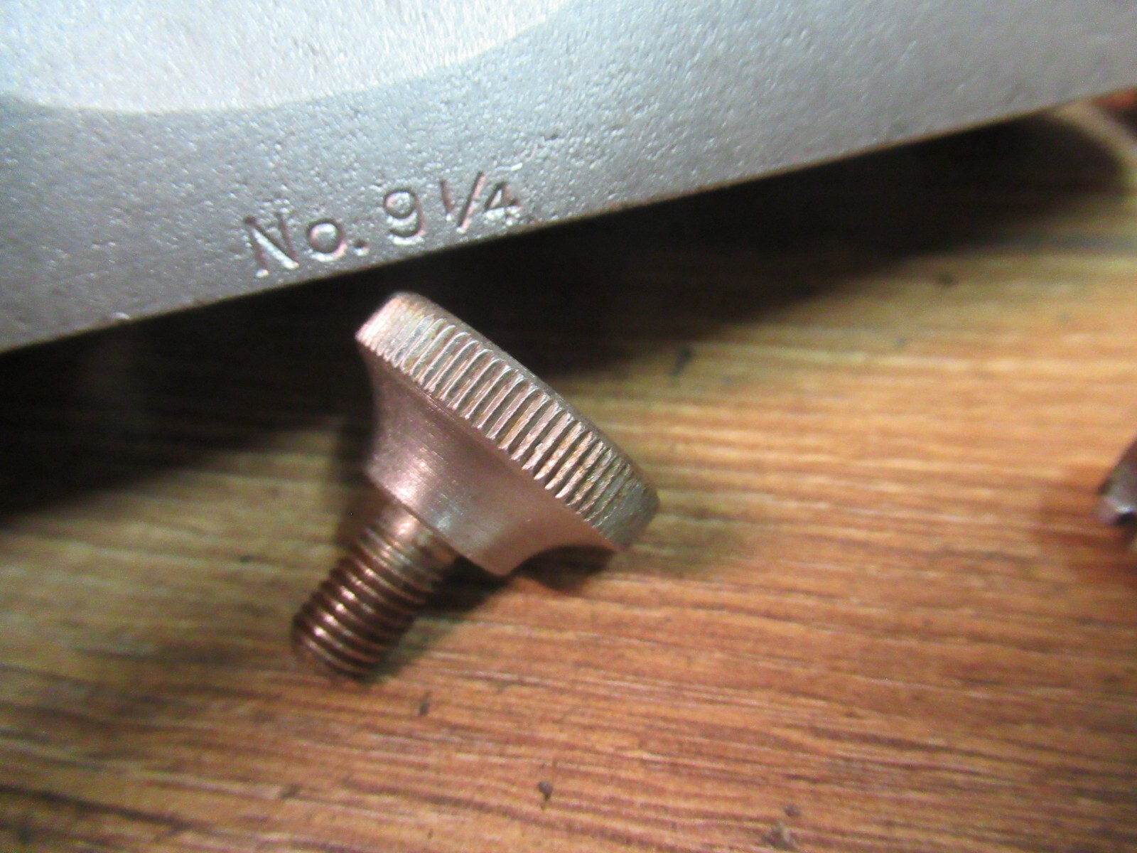 STANLEY NO 9 1/4 IRON MACHINED STEEL Front Knob Block Plane FINGER REST ...