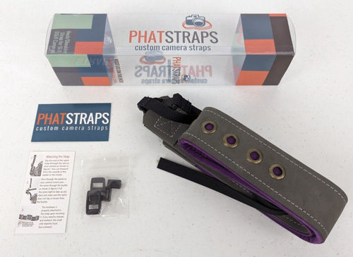 Phat Straps Custom SLR DSLR Neck & Shoulder Strap Made in USA Purple Grey | NEW | eBay Australia