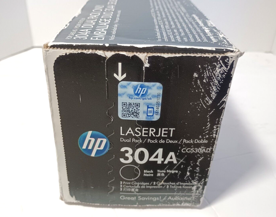 GENUINE BLACK TONER HP 304A (CC530AC) HP Color LaserJet 887111315632 | eBay
