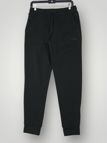 Mitre Black Sweatpants Mens Med Zip Pocket Drawstring Jogger Soccer ...