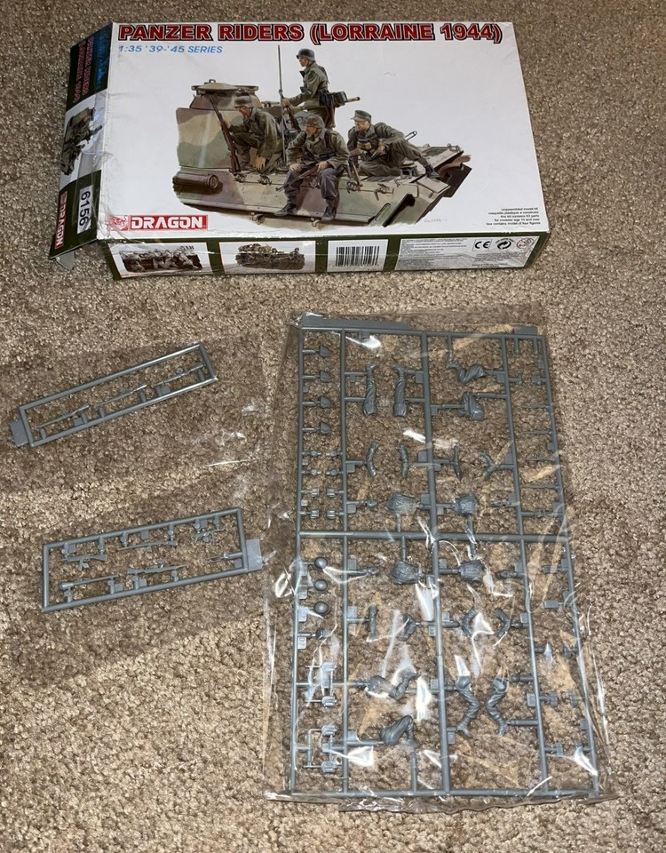 Dragon Panzer Riders Lorraine 1944 Figure Model Kit 1/35 No. 6156 ‘39 ...