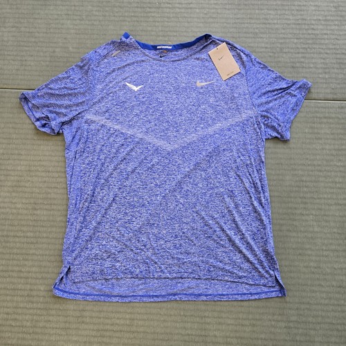 Nike Mens Dri-Fit Rise 365 Running Top Blue/Silver Sz 3XL CZ9184-482 ...