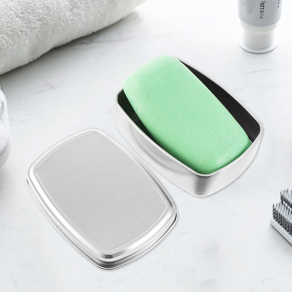 Practical Soap Carrying Case Sturdy Aluminum Soap Box Travel Makeup ...