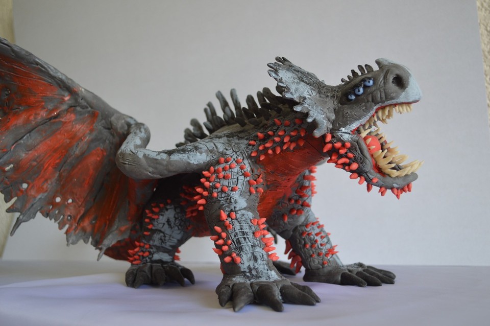 GIANT RED DEATH- How to train your dragon Custom sculpture, plz READ ...