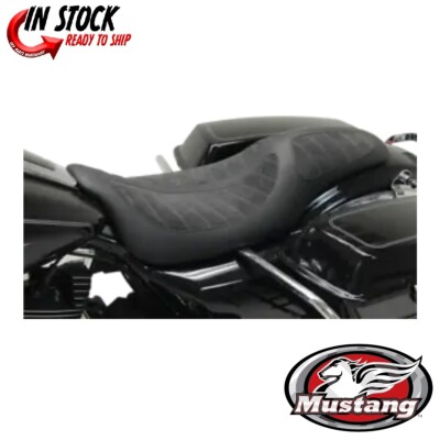Mustang Fred Kodlin Signature Series Black 2 up Seat for Harley FLH 08 ...