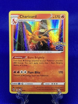 Pokémon Go TCG Charizard Holo Rare 10/78 English NM/M | eBay
