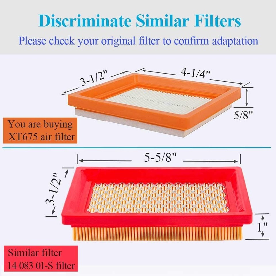 5X Air Filter For 1408315S 1408316S Kohler XT650 XT675 Engine Lawn ...