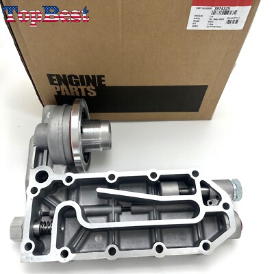 New Oil Cooler Cover Filter Head 3974325 for Cummins 6CT ISC QSC 8.3 ...