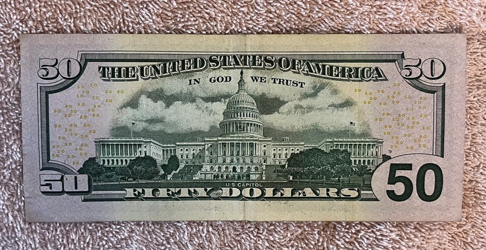 $50 (FIFTY) Dollar Bill Fancy Serial Number. 3s & Quad 6's- 2017A. | eBay