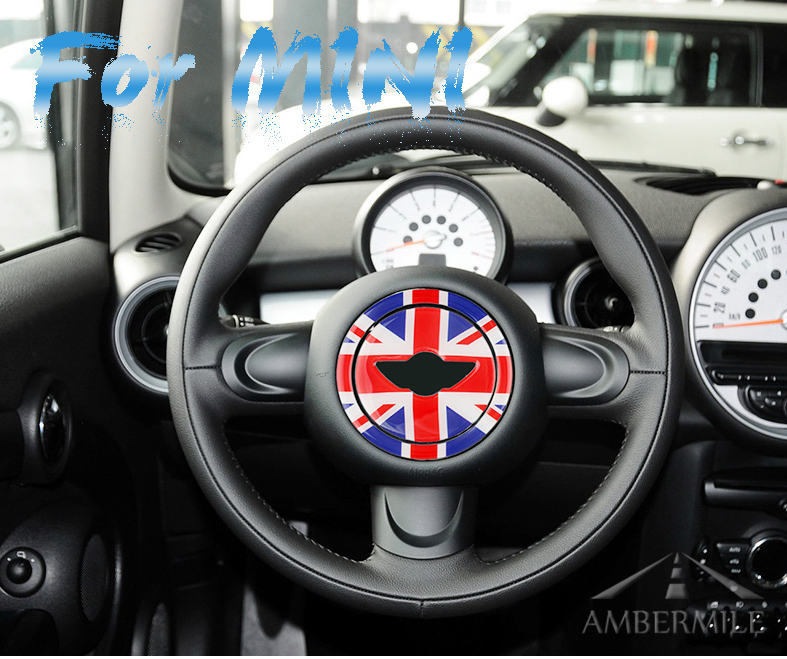 RED UNION JACK For Mini Cooper R55 R56 R57 Car Steering Wheel Sticker ...