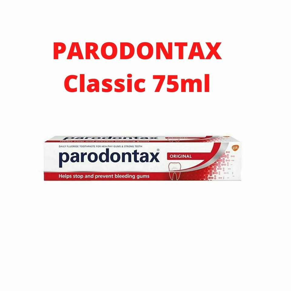 PARODONTAX Stop Bleeding Gums Toothpaste 2x75ml Classic TOP OFFER UK ...