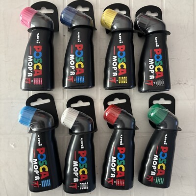 Posca mop'r Paint Markers Lot Of 8 Black White Red Blue Green Pink ...