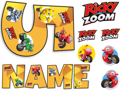 RICKY ZOOM INSPIRED NAME AND NUMBER PERSONALISED CAKE EDIBLE ICING ...