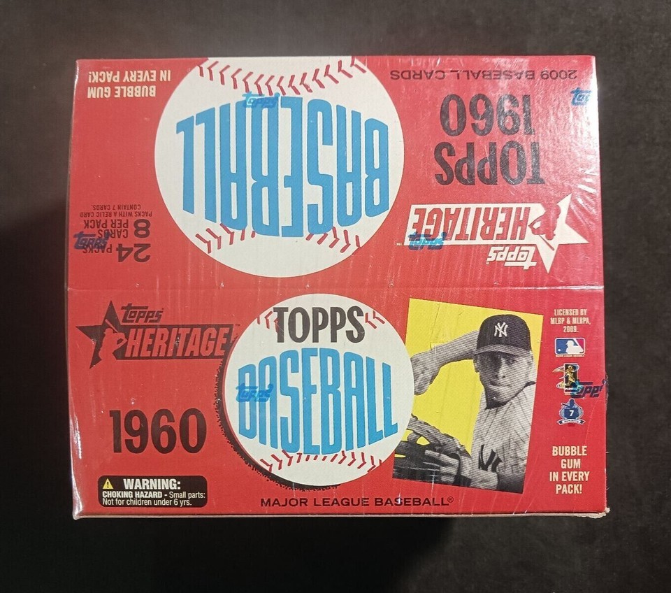 2009 Topps Heritage 1960 Baseball Cards Factory Sealed Low # Cube Box ...
