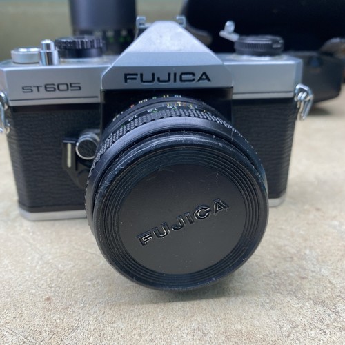 Dusty Fuji Fujica ST605 SLR Film Camera Body Fujinon f/2.2 55mm Lens | eBay